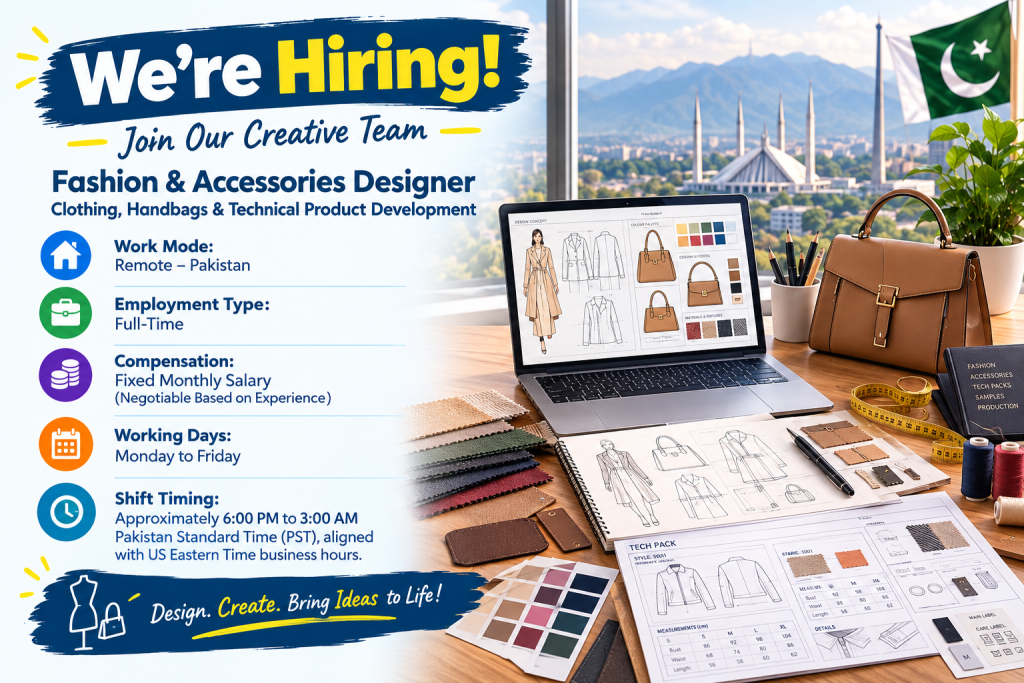 Fashion & Accessories Designer – Clothing, Handbags & Technical Product ...